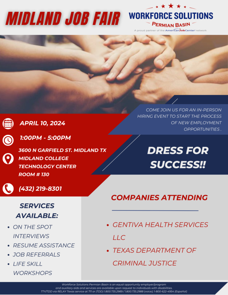 Midland Job Fair - Permian Basin Workforce Development Board