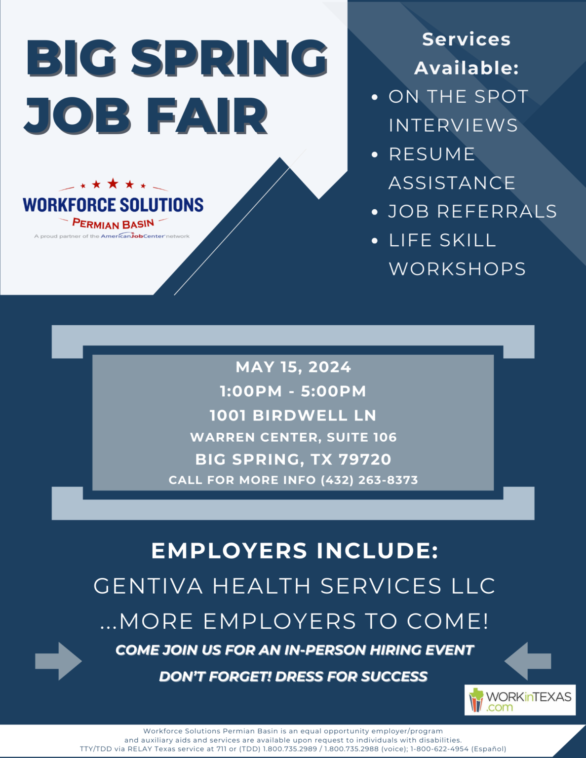 Big Spring Job Fair - Permian Basin Workforce Development Board