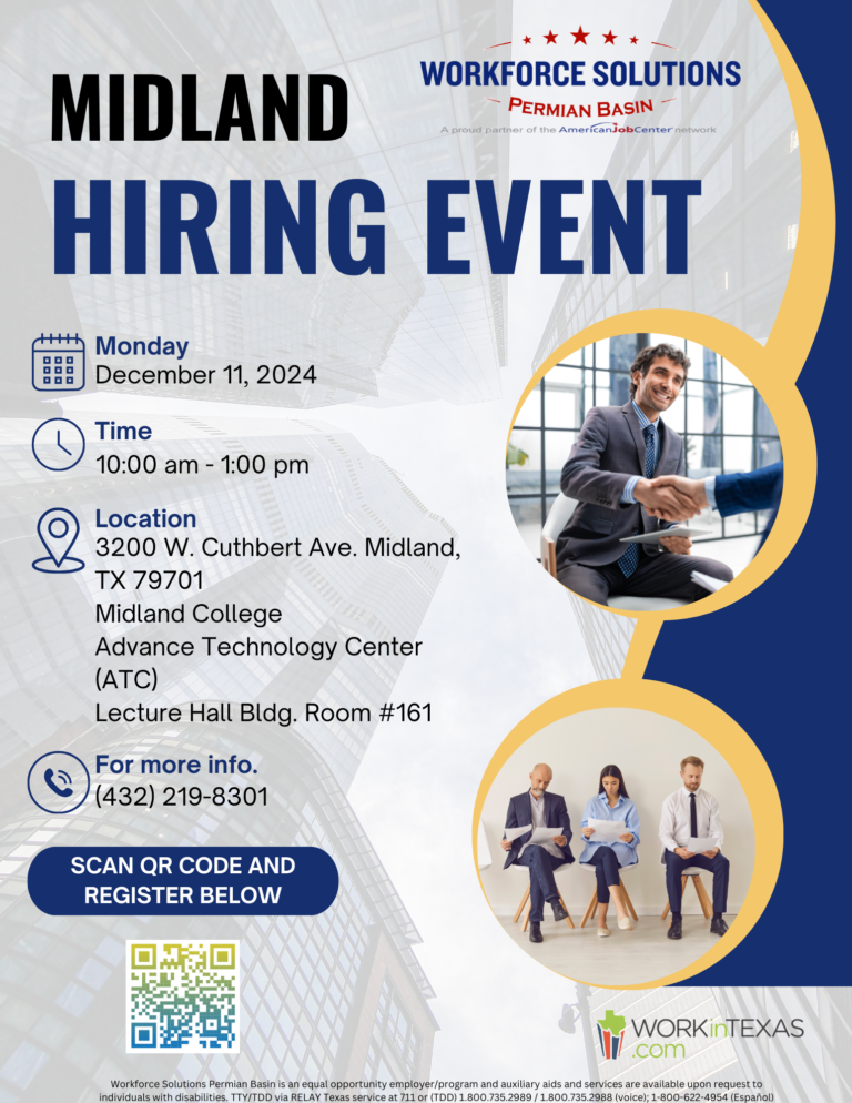 Events from March 9, 2022 – August 17, 2022 – Permian Basin Workforce ...
