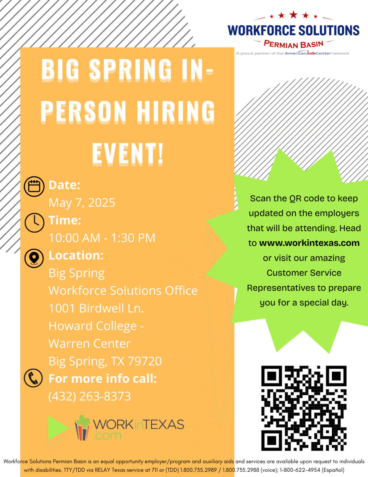 Big Spring Hiring Fair - Permian Basin Workforce Development Board
